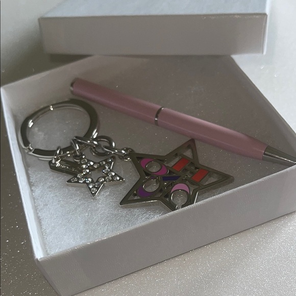 Coach | Accessories | Coach Star Keychain And Pink Pen Set | Poshmark